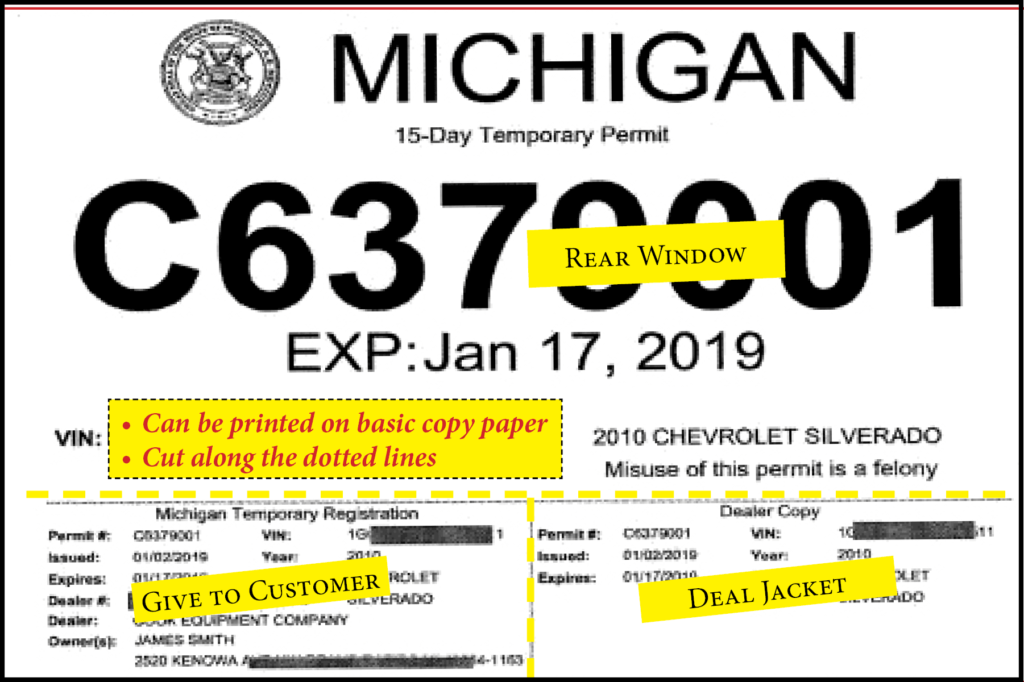 Get Temporary License Plate Michigan - Temporary Plates USA 🇺🇸